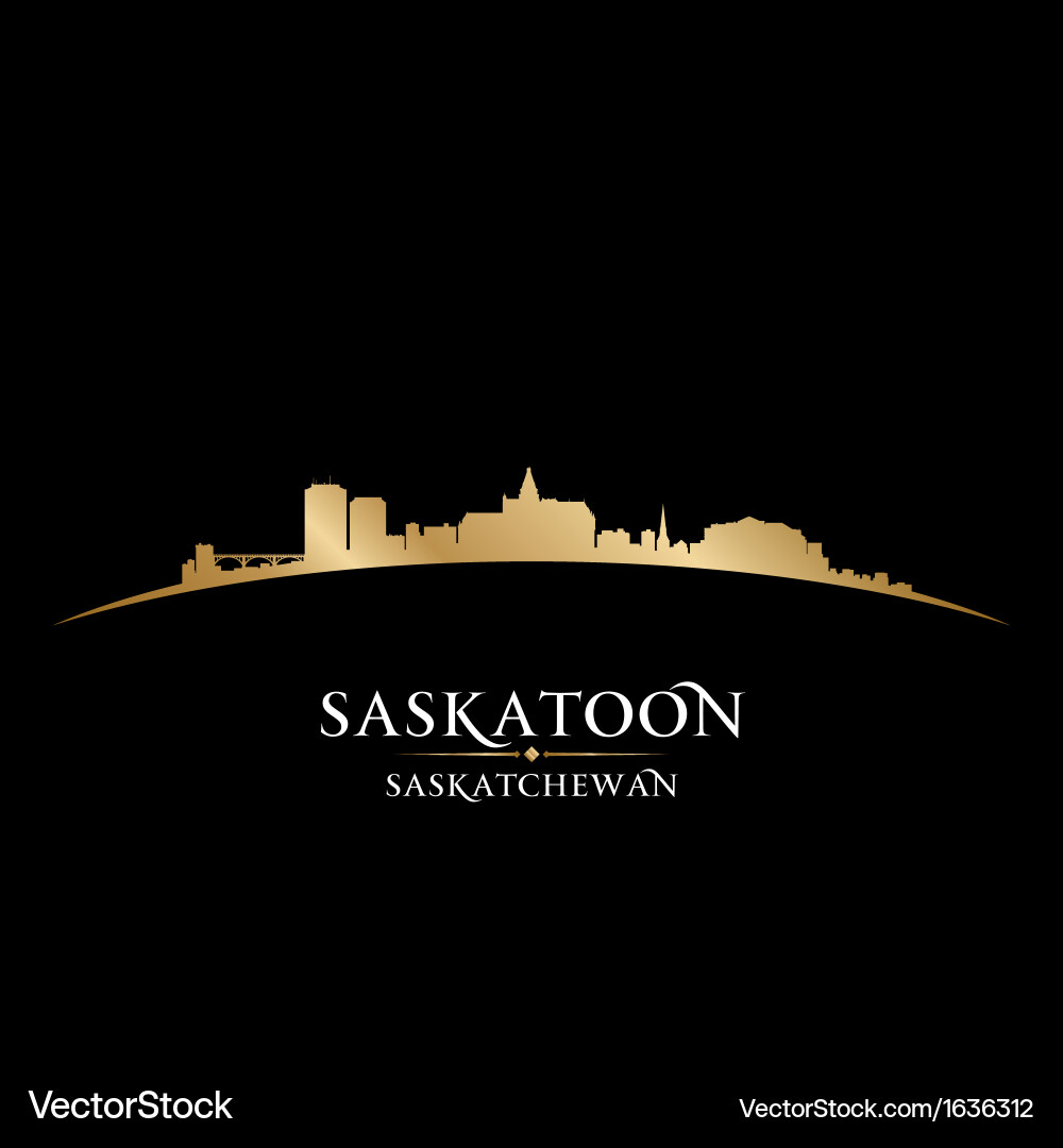 Saskatoon saskatchewan canada city skyline Vector Image