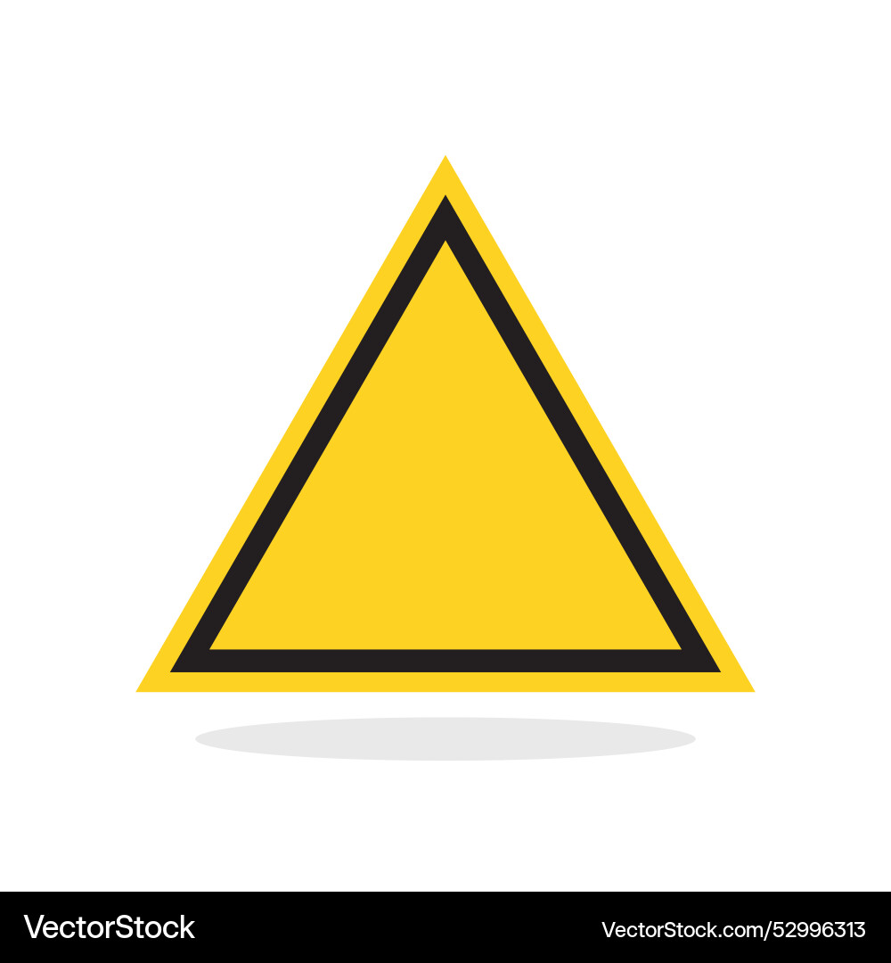 Blank warning sign Royalty Free Vector Image - VectorStock