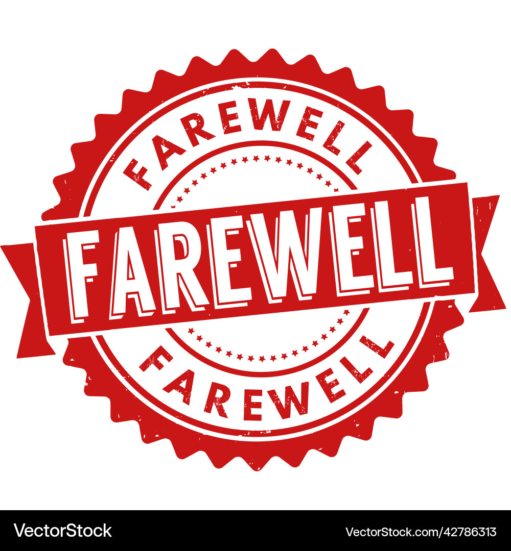 Farewell grunge rubber stamp Royalty Free Vector Image