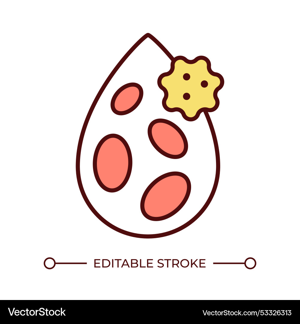 Leukemia rgb color icon Royalty Free Vector Image