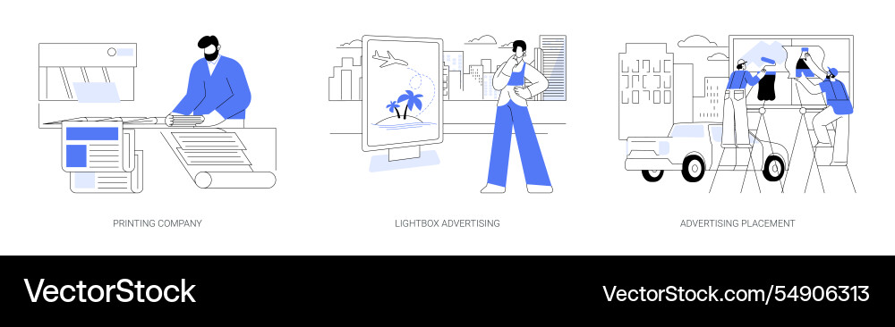 Outdoor advertising isolated cartoon Royalty Free Vector