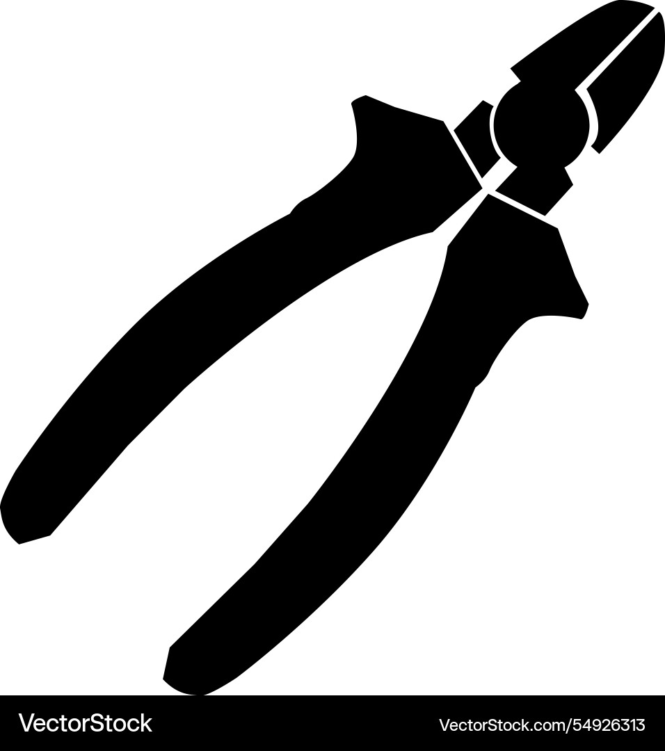 Wire cutter icon side diagonal Royalty Free Vector Image