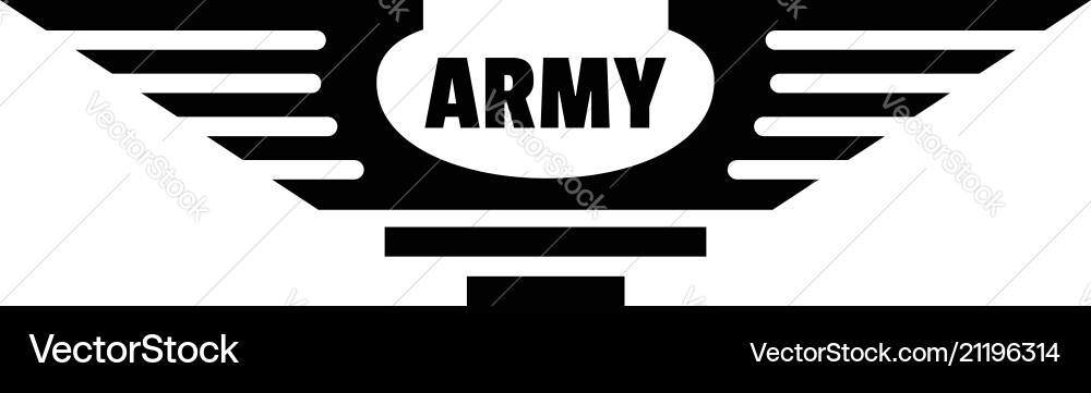 Army logo simple style Royalty Free Vector Image