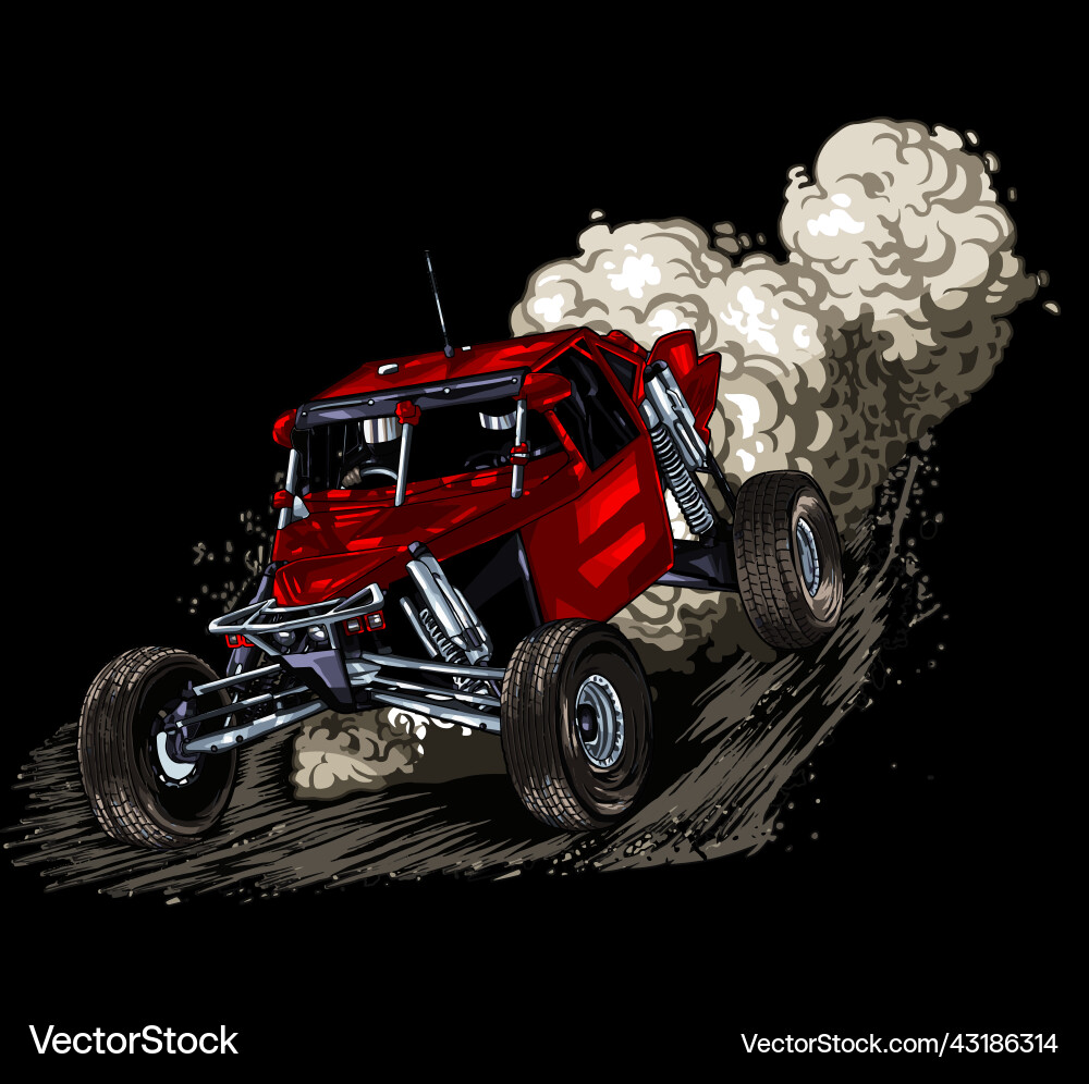 Desert Racing Car Royalty Free Vector Image - VectorStock