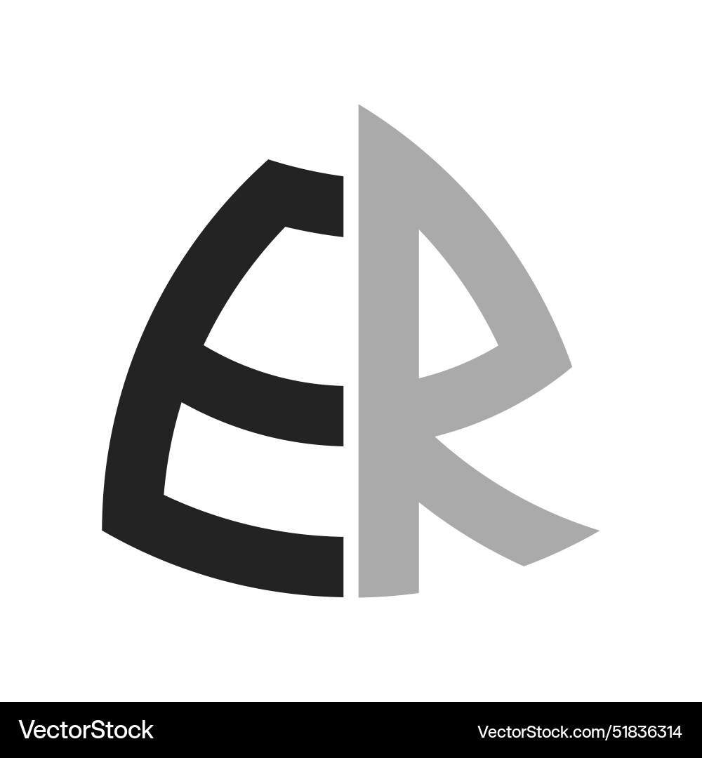 Modern creative er logo design letter icon Vector Image