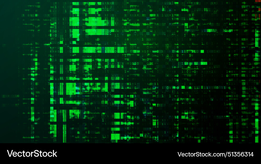 Pattern with squares digital blue technology Vector Image