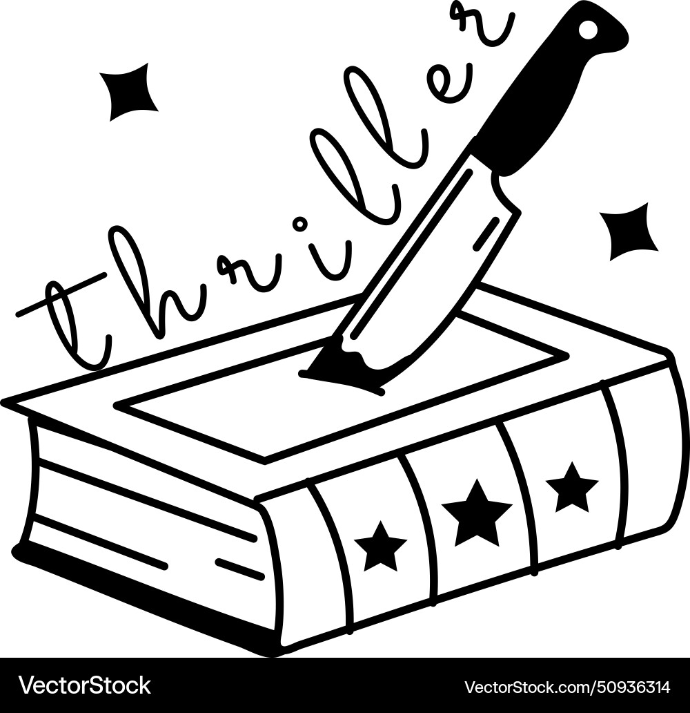 Thriller book Royalty Free Vector Image - VectorStock
