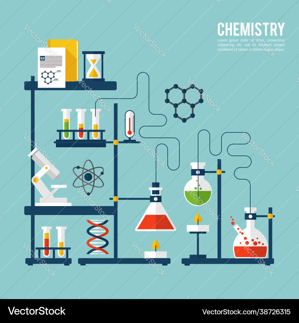 Chemistry background template Royalty Free Vector Image