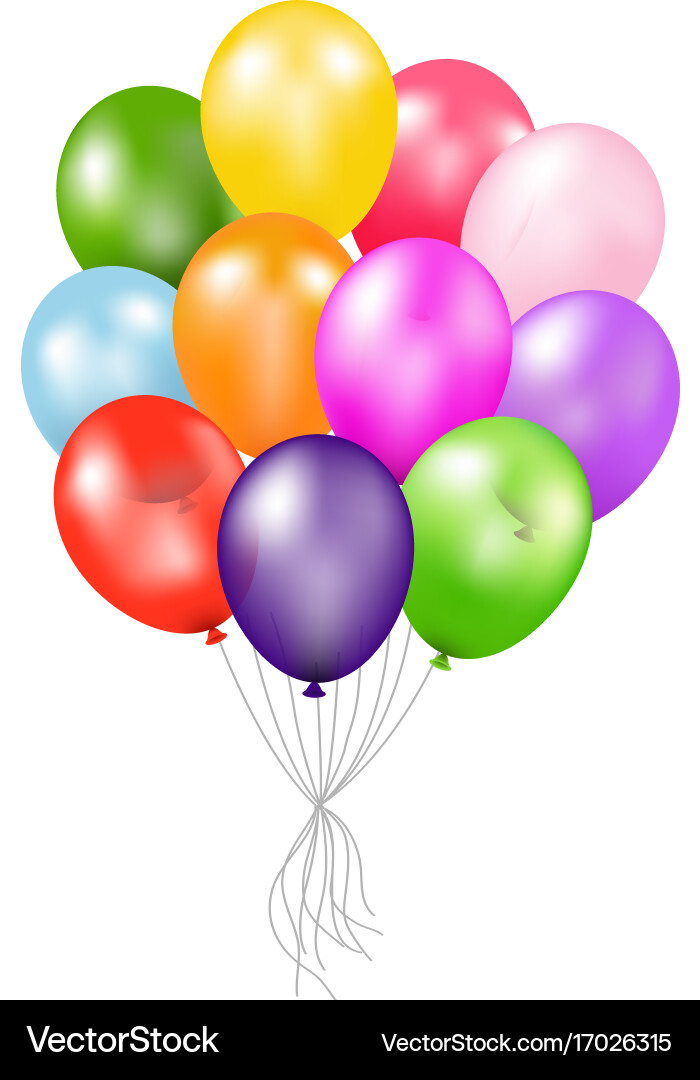 Colorful Balloons Gradient Royalty Free Vector Image