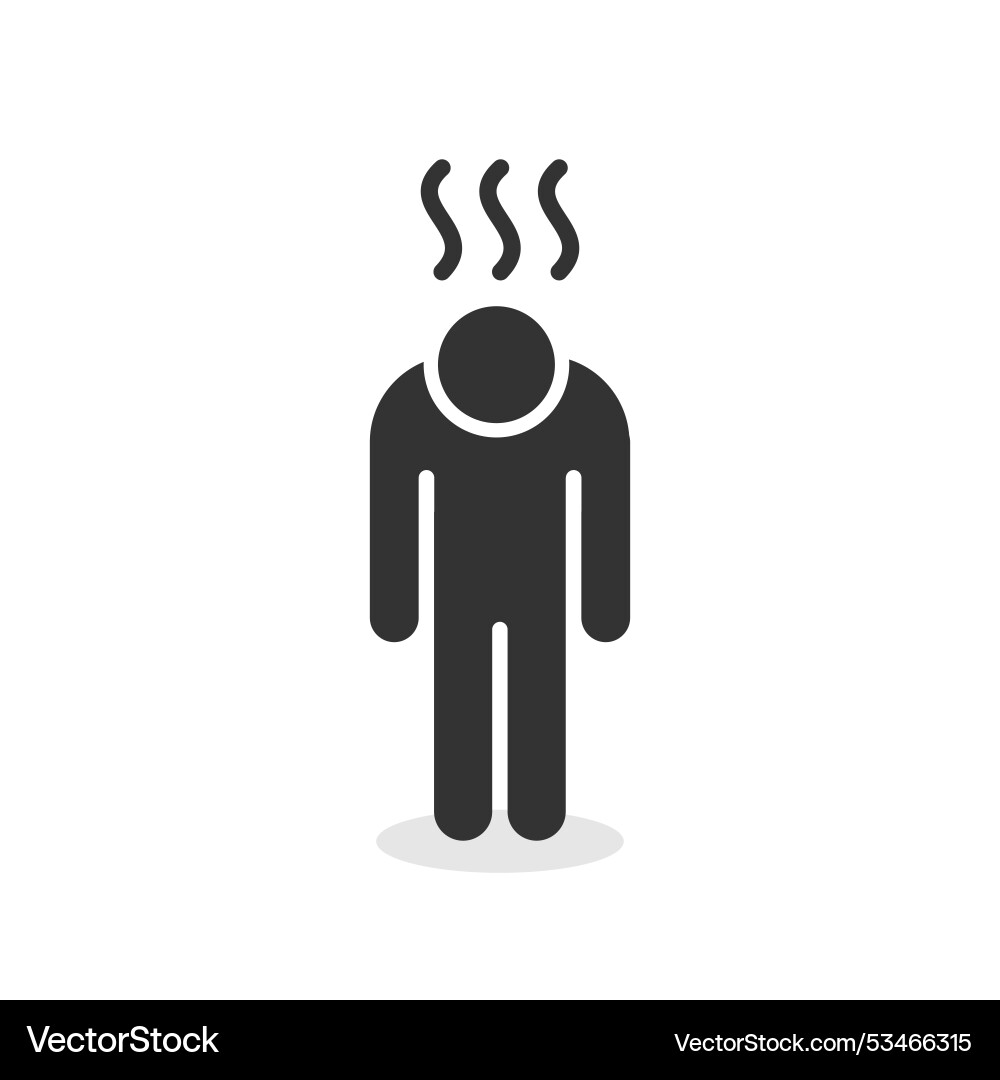 Exhausted or no energy icon isolated Royalty Free Vector