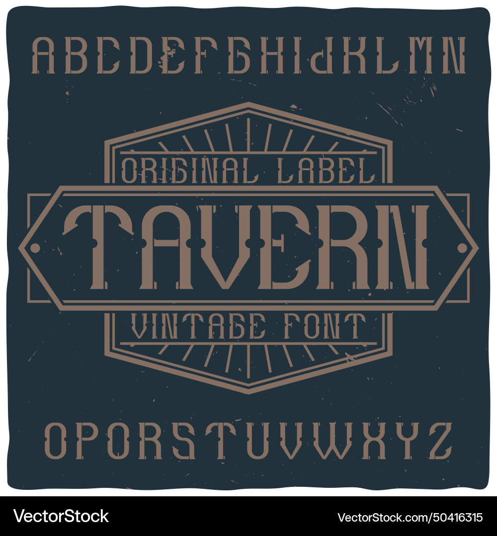 Good handcrafted font for any label design Vector Image