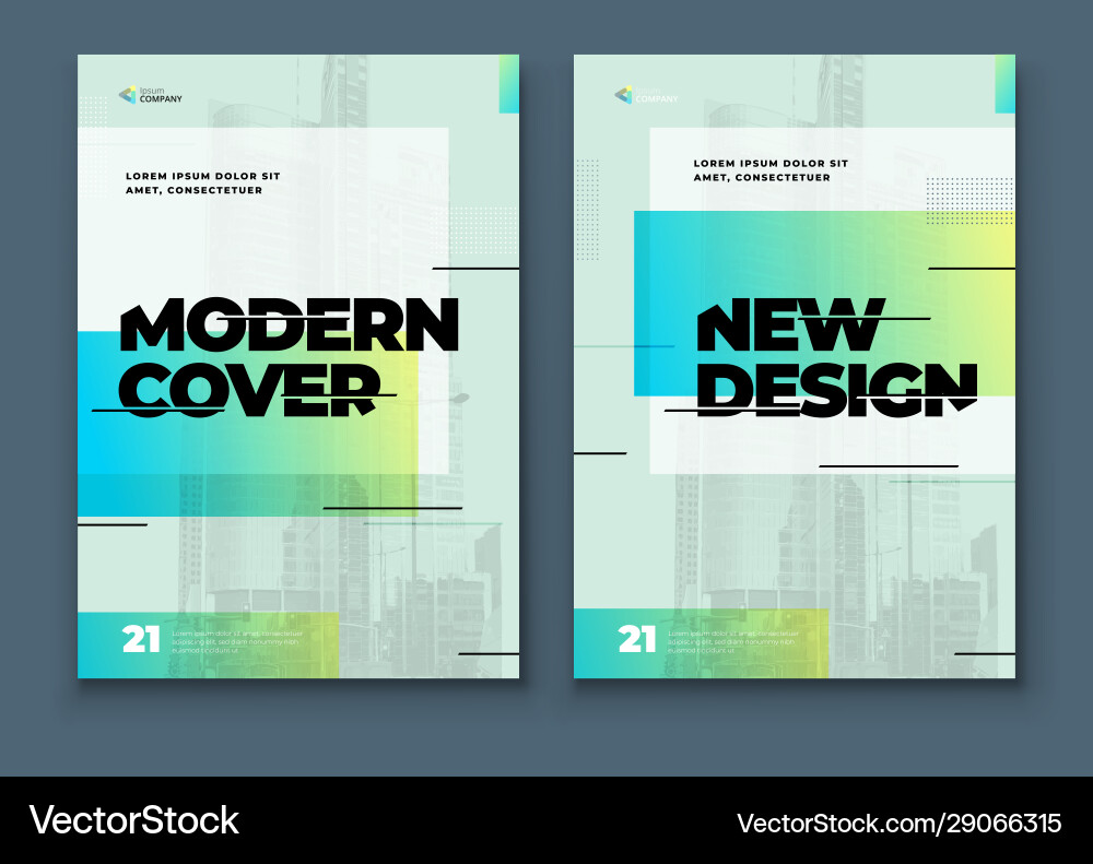 Green brochure design cover template Royalty Free Vector