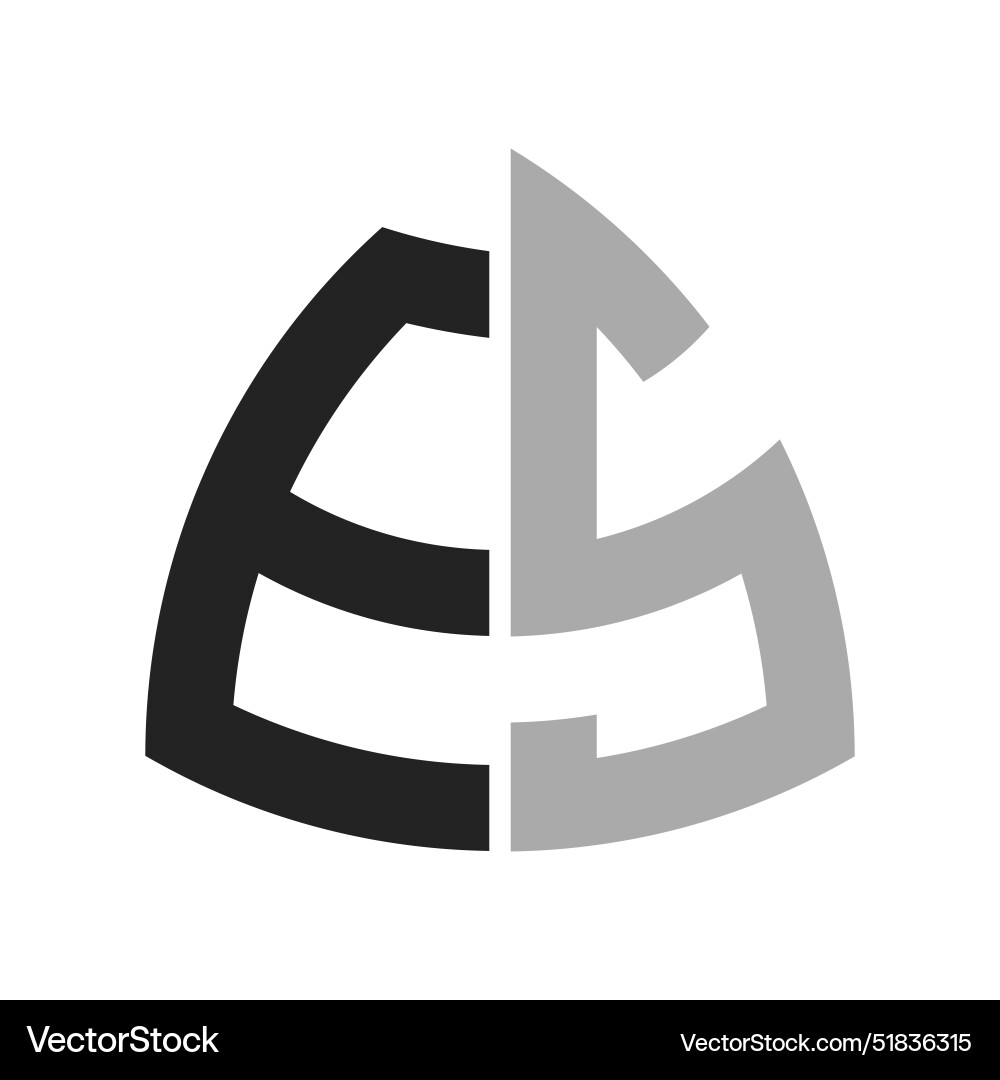 Modern creative es logo design letter icon Vector Image