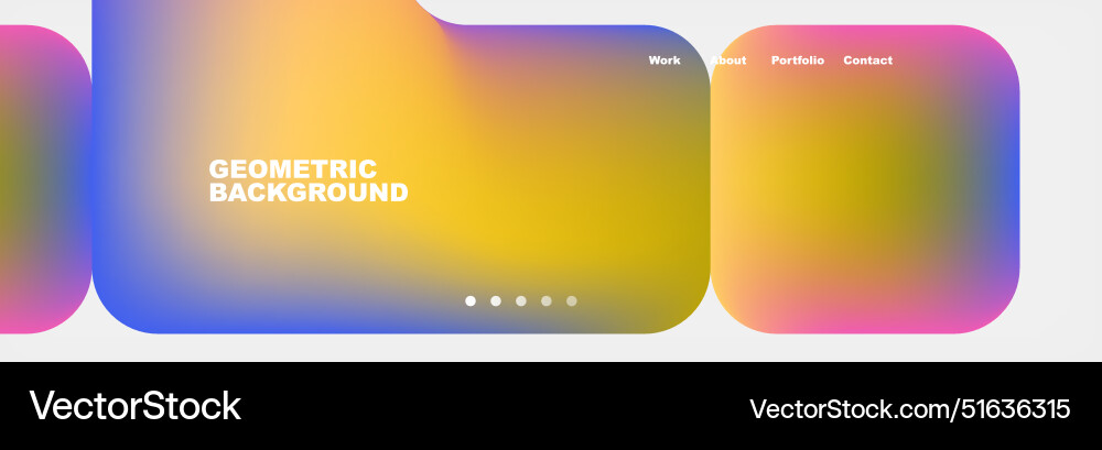 Square internet web page design template Vector Image