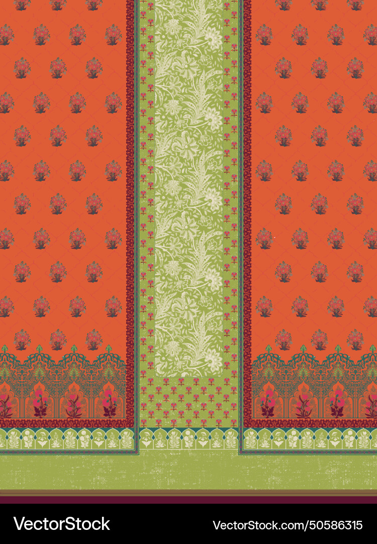 Textile digital design fabric print wallpaper Vector Image