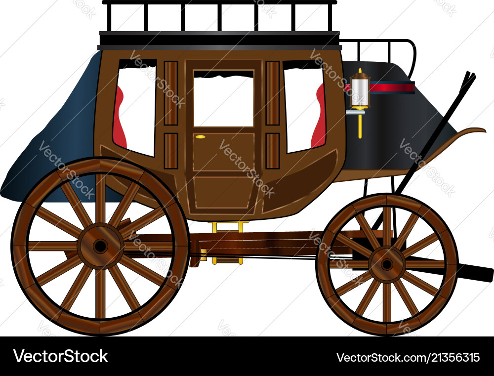Vintage Stagecoach Royalty Free Vector Image - VectorStock