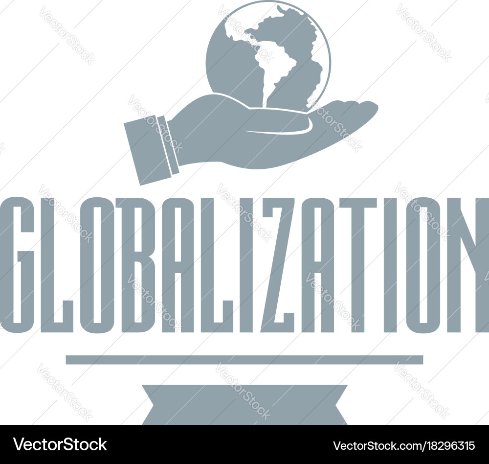 Web globalization logo simple gray style Vector Image