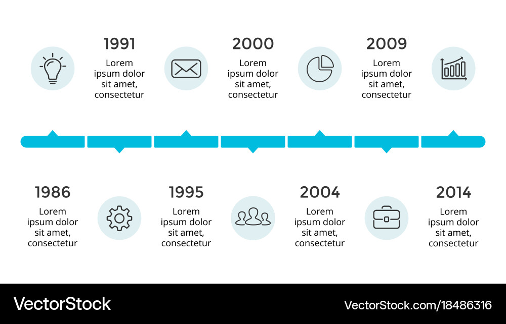Arrows circles timeline infographic Royalty Free Vector