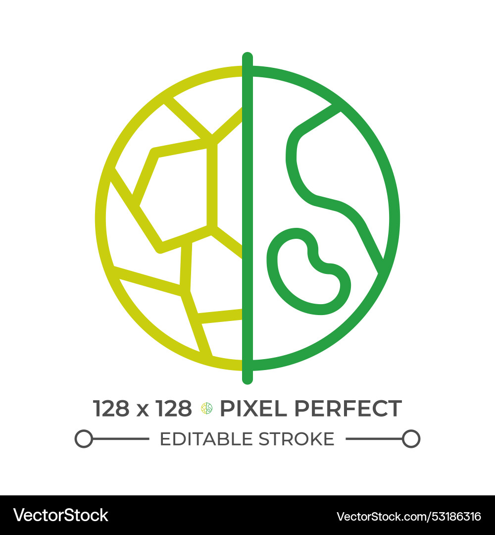 Environmental degradation two color line icon Vector Image