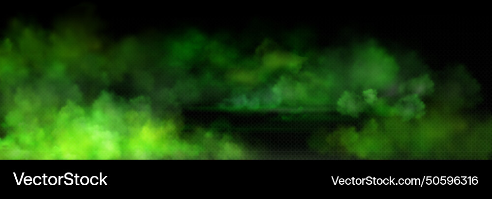 Green toxic smoke cloud with overlay effect Vector Image