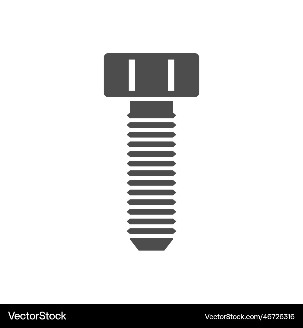 Hex bolt line outline icon Royalty Free Vector Image