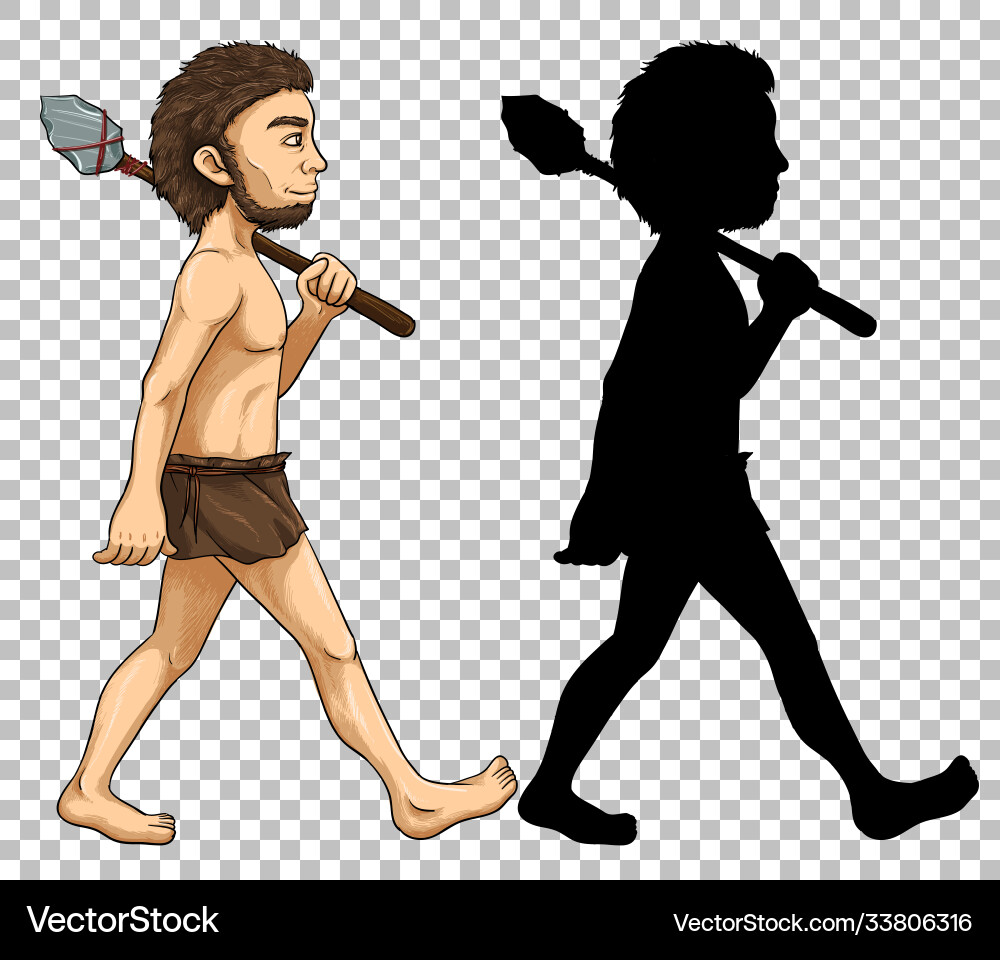Human evolution transparent background Royalty Free Vector