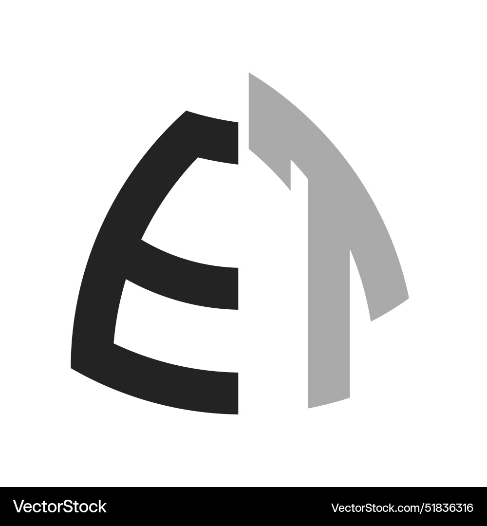 Modern creative et logo design letter icon Vector Image