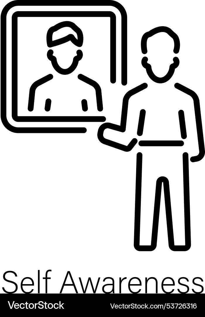 Self awareness Royalty Free Vector Image - VectorStock