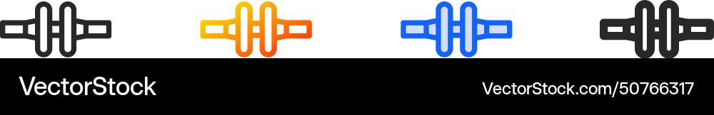 Abs iconthin linear gradient blue stroke and bold Vector Image