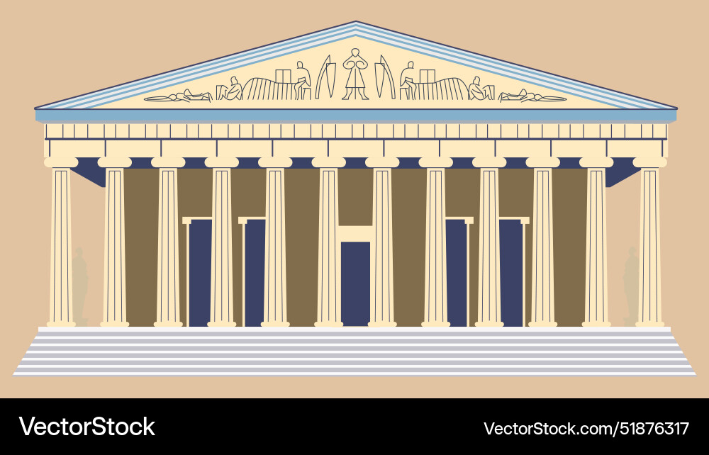 Acropolis a timeless greek landmark Royalty Free Vector