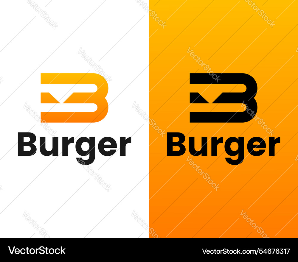 Burger logo Royalty Free Vector Image - VectorStock