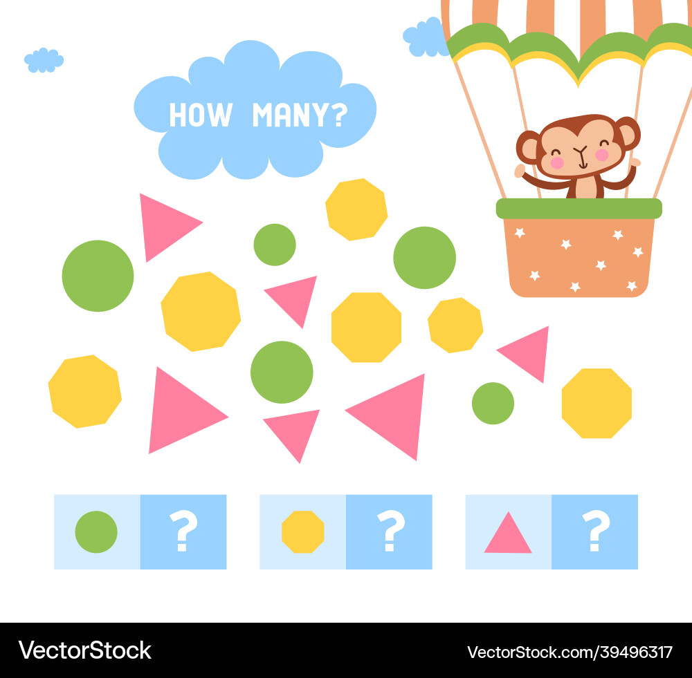 Cute counting educational game for little children