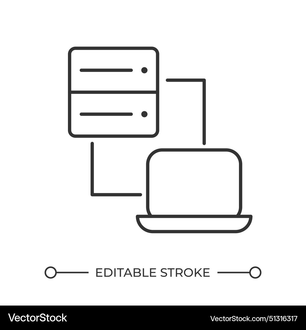 Extranet linear icon Royalty Free Vector Image