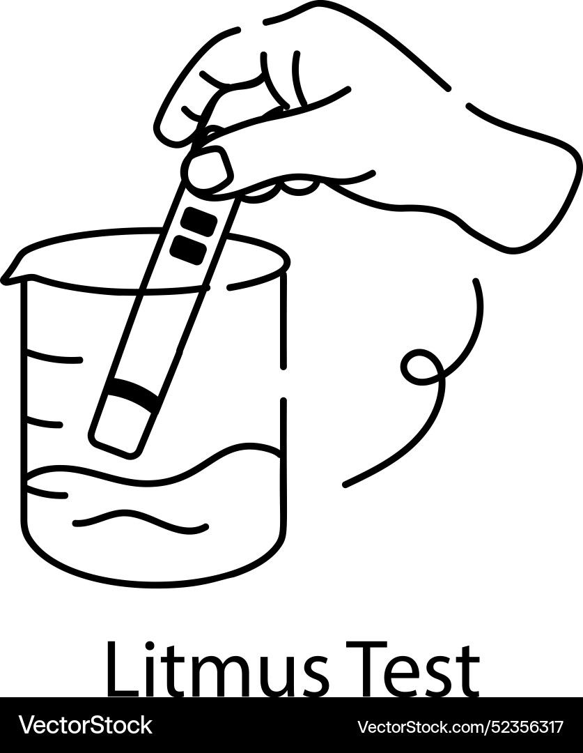 Litmus test Royalty Free Vector Image - VectorStock