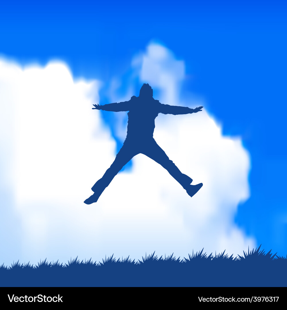 Man jumping Royalty Free Vector Image - VectorStock