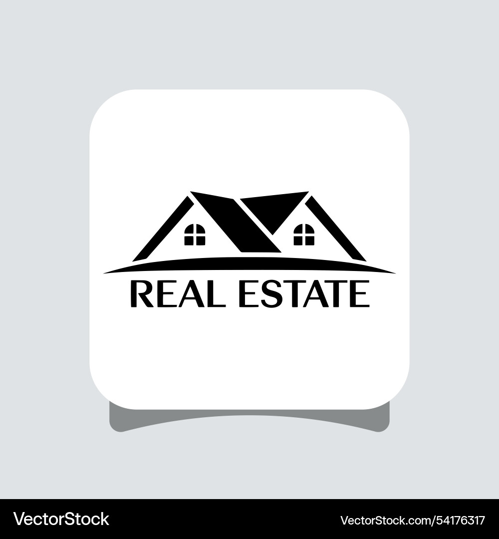 Modern and professional real estate logo design Vector Image