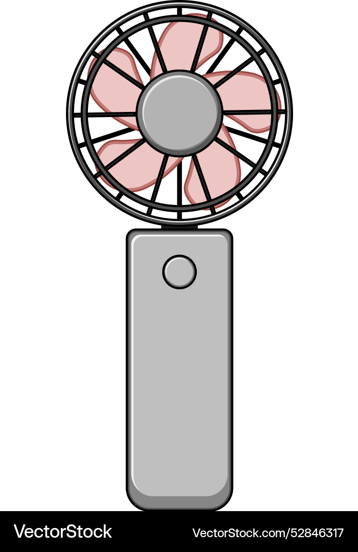 Quiet hand electric fan cartoon Royalty Free Vector Image