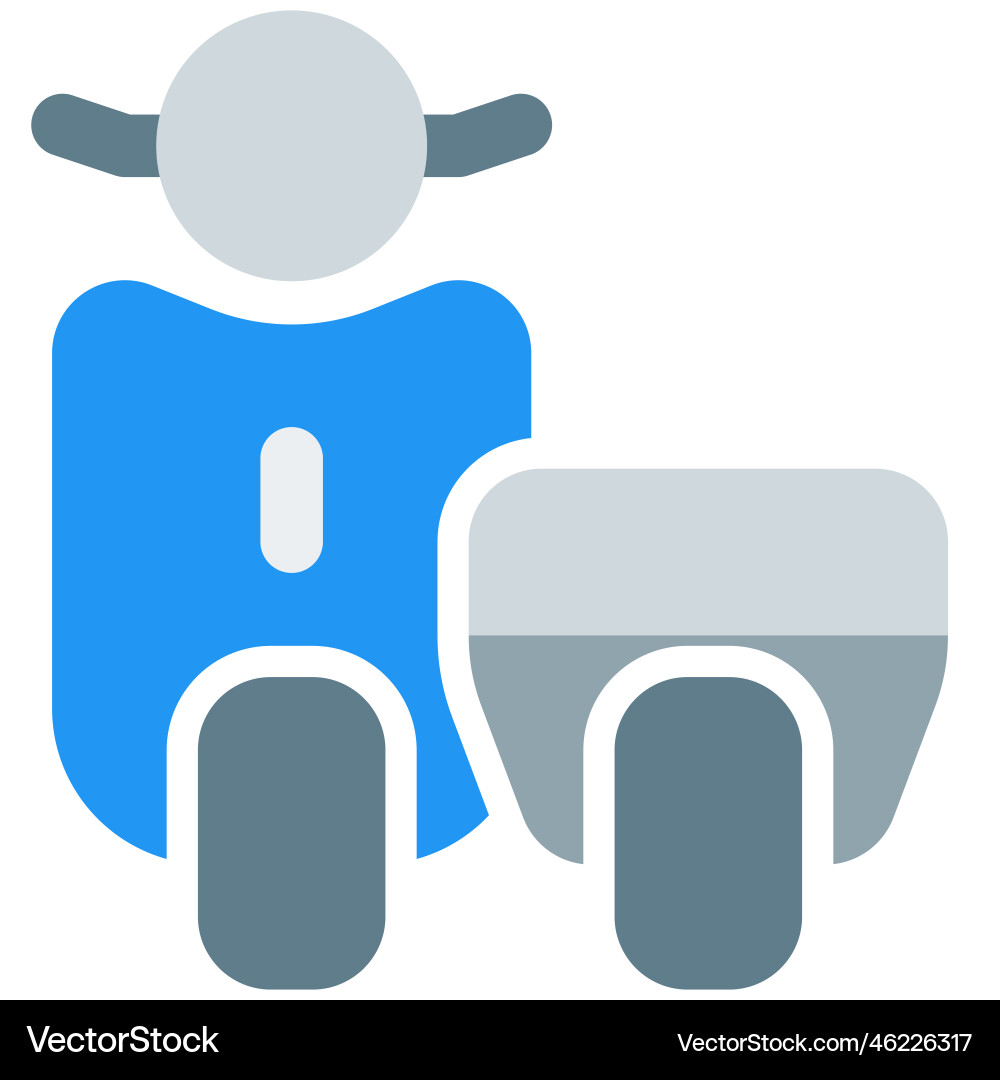 Sidecar attached to a motorcycle Royalty Free Vector Image