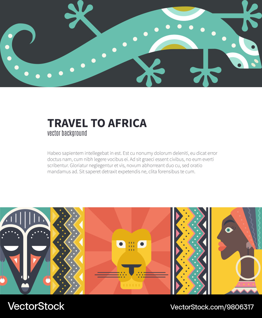 Travel to africa Royalty Free Vector Image - VectorStock