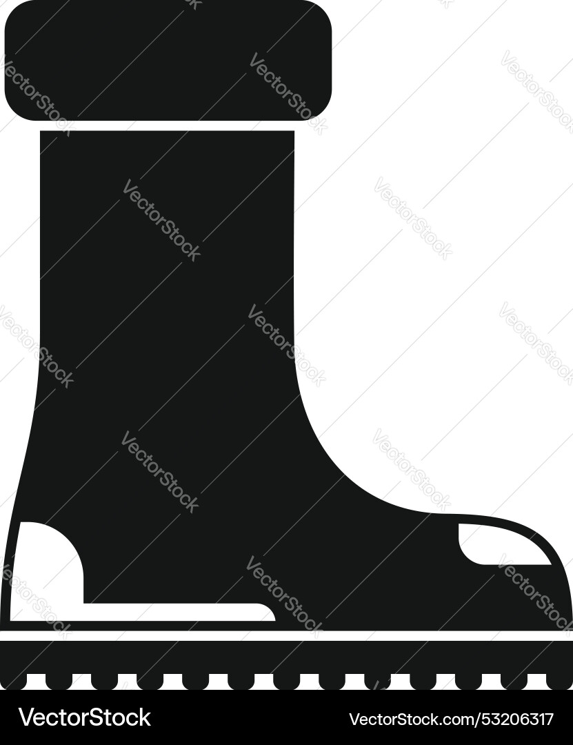 Waterproof rubber boot icon showing protection Vector Image