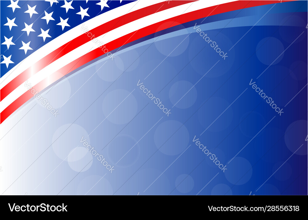 American flag background frame banner Royalty Free Vector
