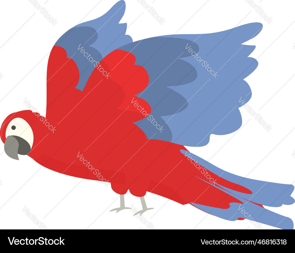Angry Macaw Cartoon Bird Royalty Free Vector Image