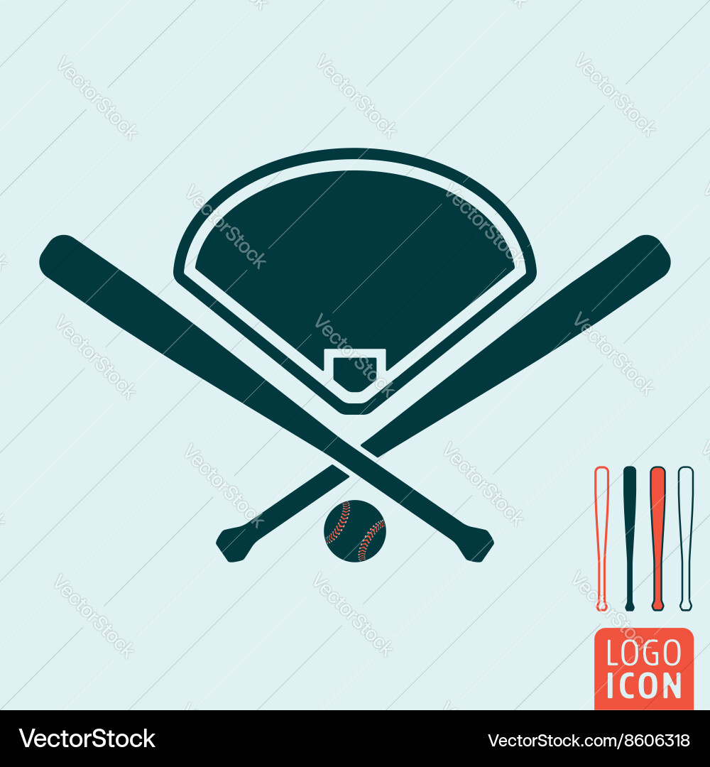 Baseball icon isolated Royalty Free Vector Image