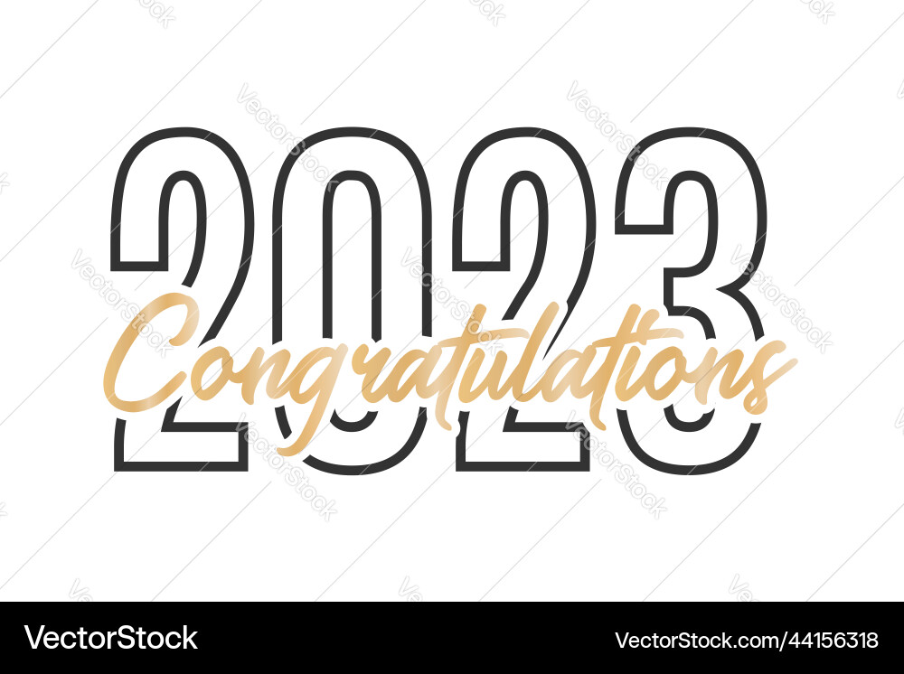 Congratulations 2023 class Royalty Free Vector Image