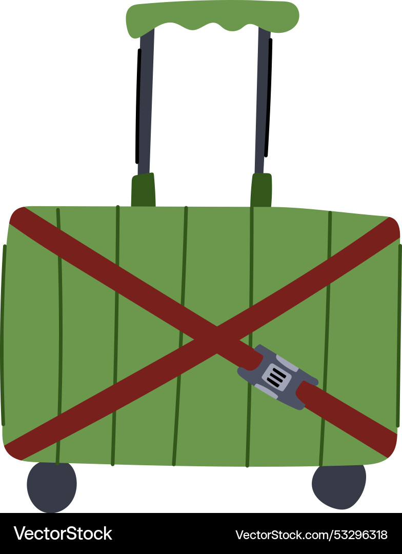 Nylon luggage strap cartoon Royalty Free Vector Image