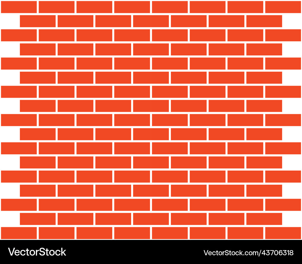 Red brick wall seamless pattern wallpaper Vector Image
