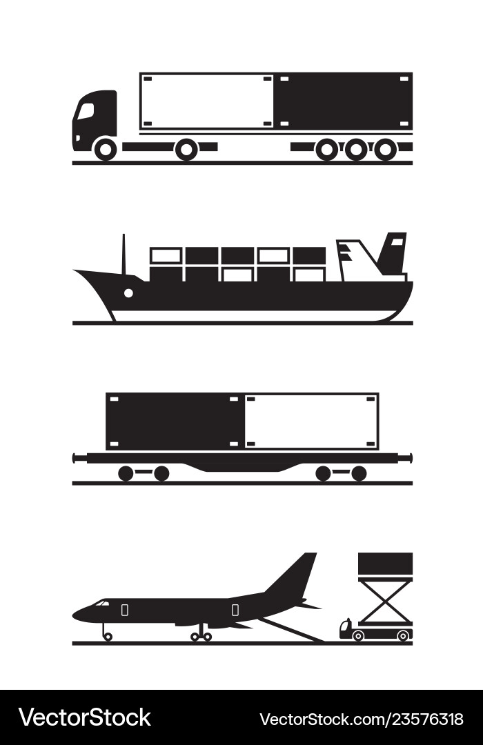 Transportation of cargo containers Royalty Free Vector Image