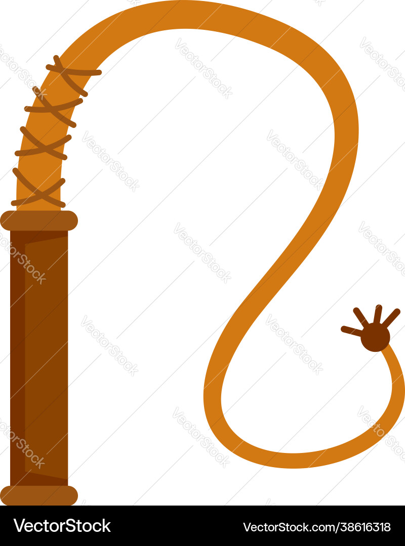Whip icon flat isolated Royalty Free Vector Image
