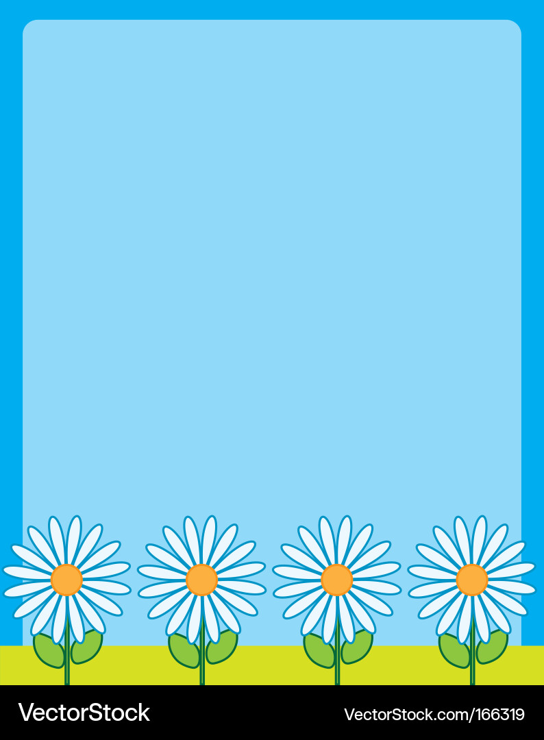 Daisy border frame Royalty Free Vector Image - VectorStock