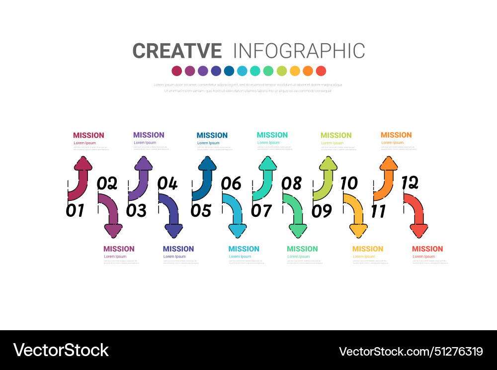 Infographic template for business modern timeline Vector Image